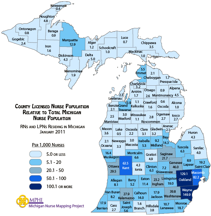 Michigan Nurse Mapping Project